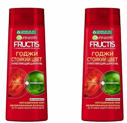 Garnier Fructis Шампунь Годжи Стойкий Цвет 250мл,2 шт