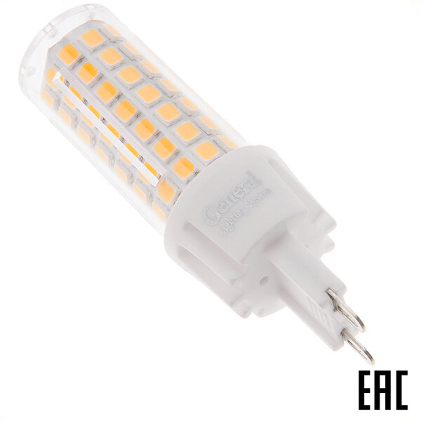Лампа 7Вт 661446 GLDEN-G9-10-P-220-2700К 220В светодиодная капсула пластик тёплый белыйсвет (General) (2 шт. в комплекте)
