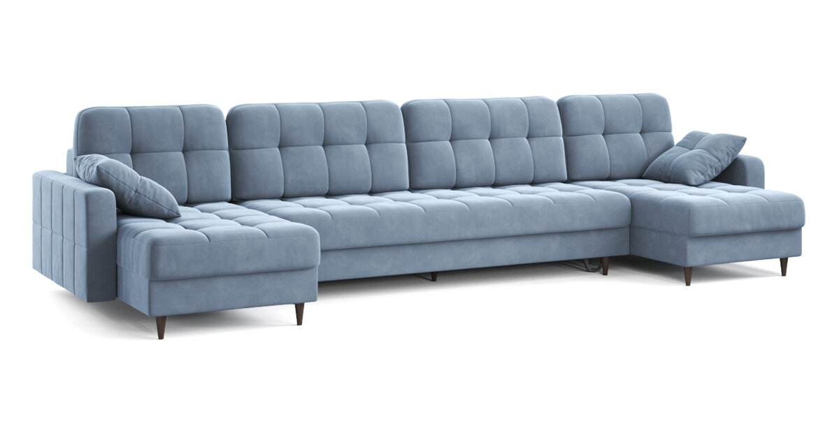 Угловой диван Цвет Диванов П-образный Стокгольм NEXT макси 387 угловой Темно-голубой