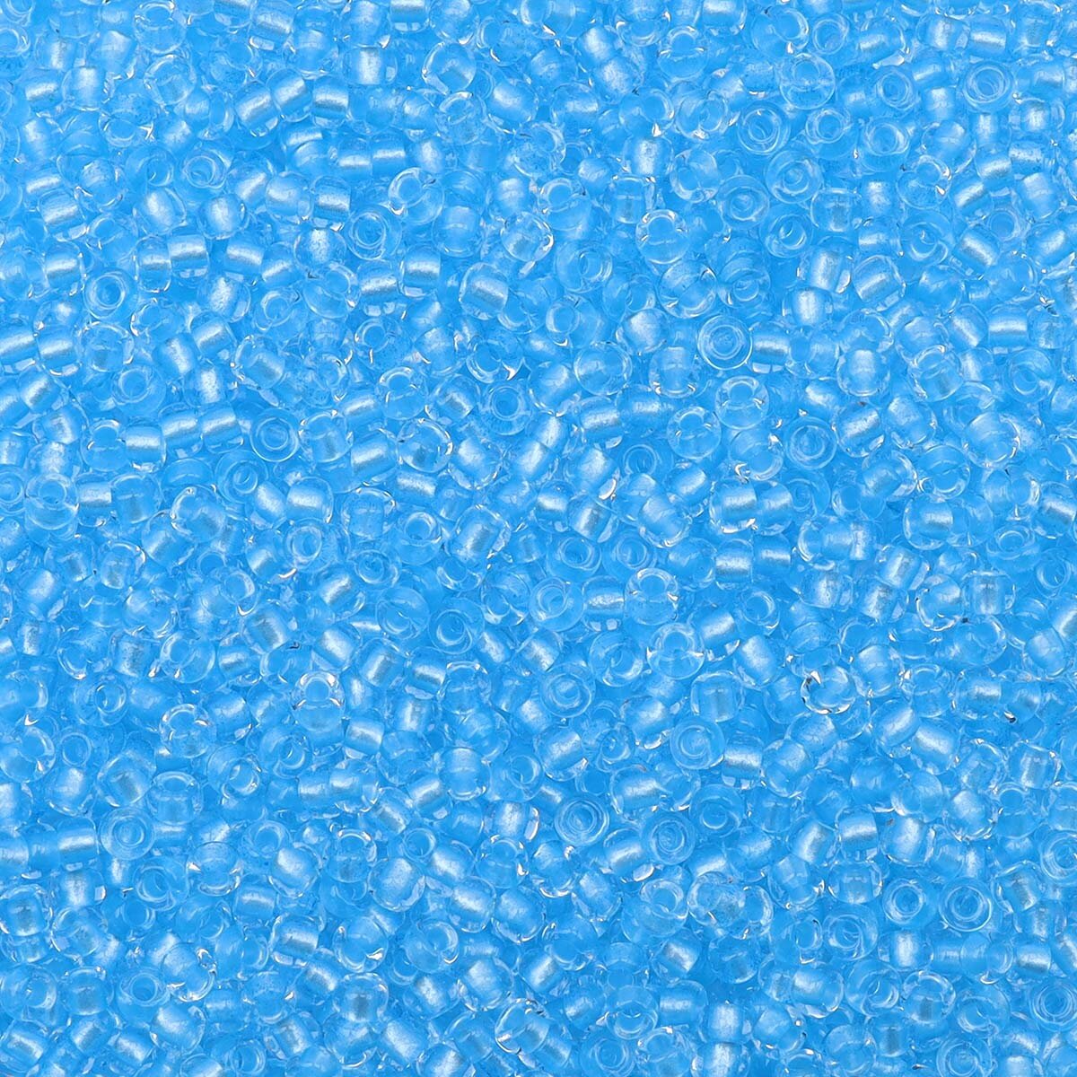 Бисер Preciosa 10/0 (2,3 мм), прозрачный с перламутровым цветным центром, 50 г, цвет № 38236