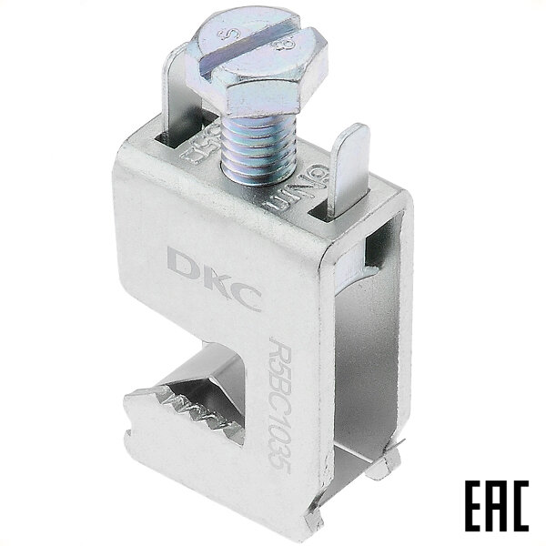 Зажим R5BC1035 на шину 10мм для кабеля 16-35мм2 ДКС (7 шт. в наборе)