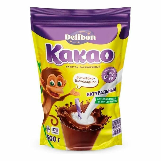 Какао напиток Delibon 500гр - 4 шт