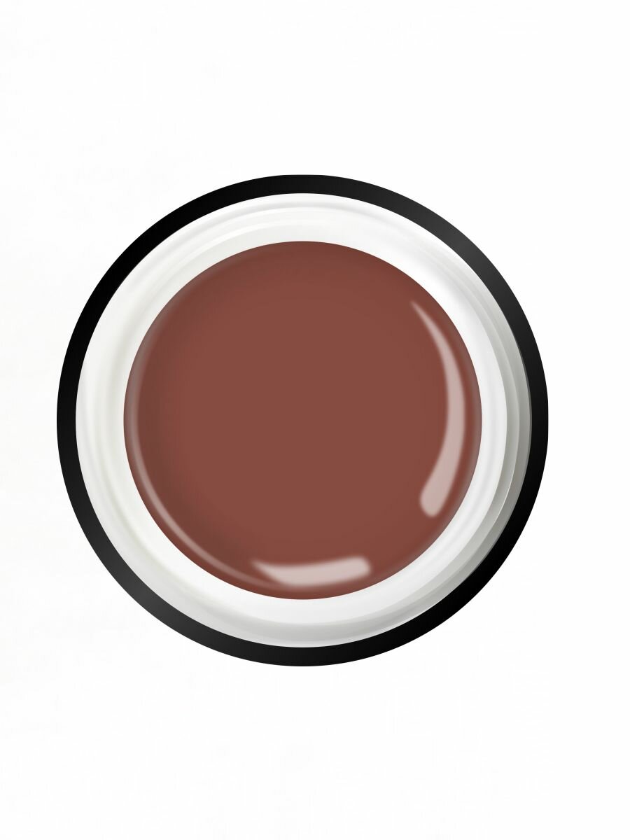 Nail Club Гель-краска с липким слоем коричневый GO-36 Mocco, 5 мл.