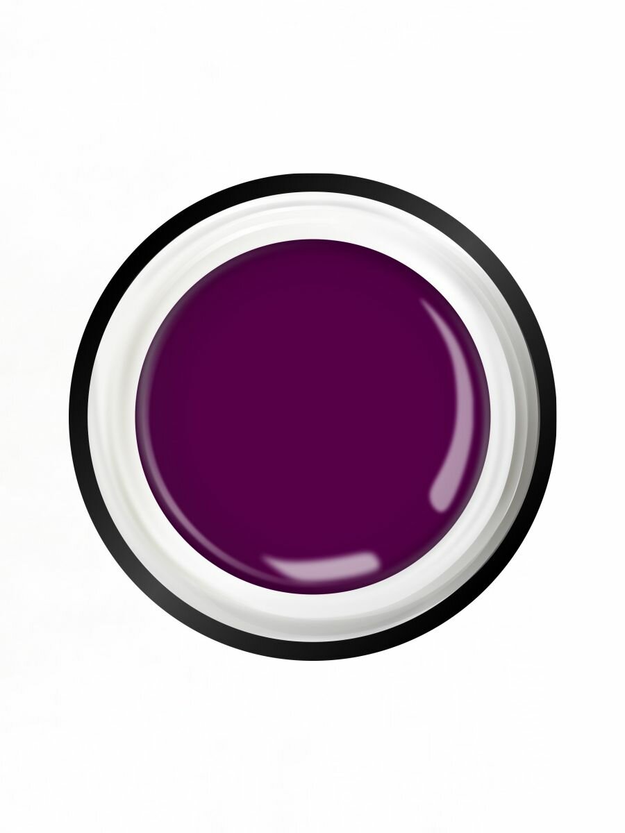 Nail Club Гель-краска с липким слоем сливовая GO-31 Plum, 5 мл.