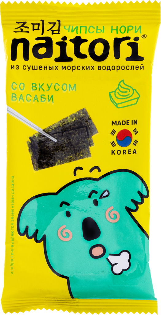 Чипсы нори NAITORI со вкусом васаби, 3г