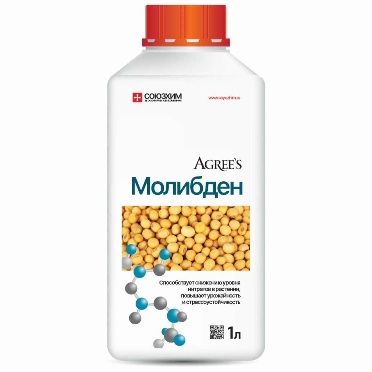 Удобрение хелатное Agree's Молибден для снижения нитратов в растении 1 л