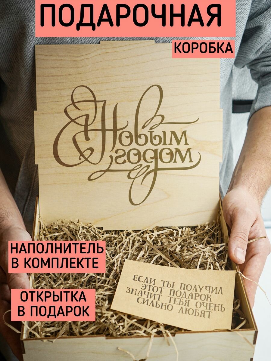 Новогодняя подарочная коробка дерево любому