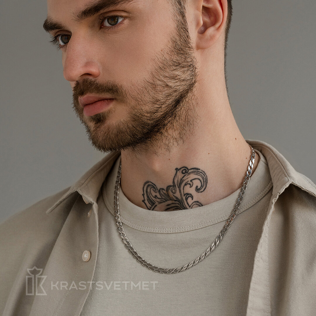 Цепь серебро, 925 проба, родирование