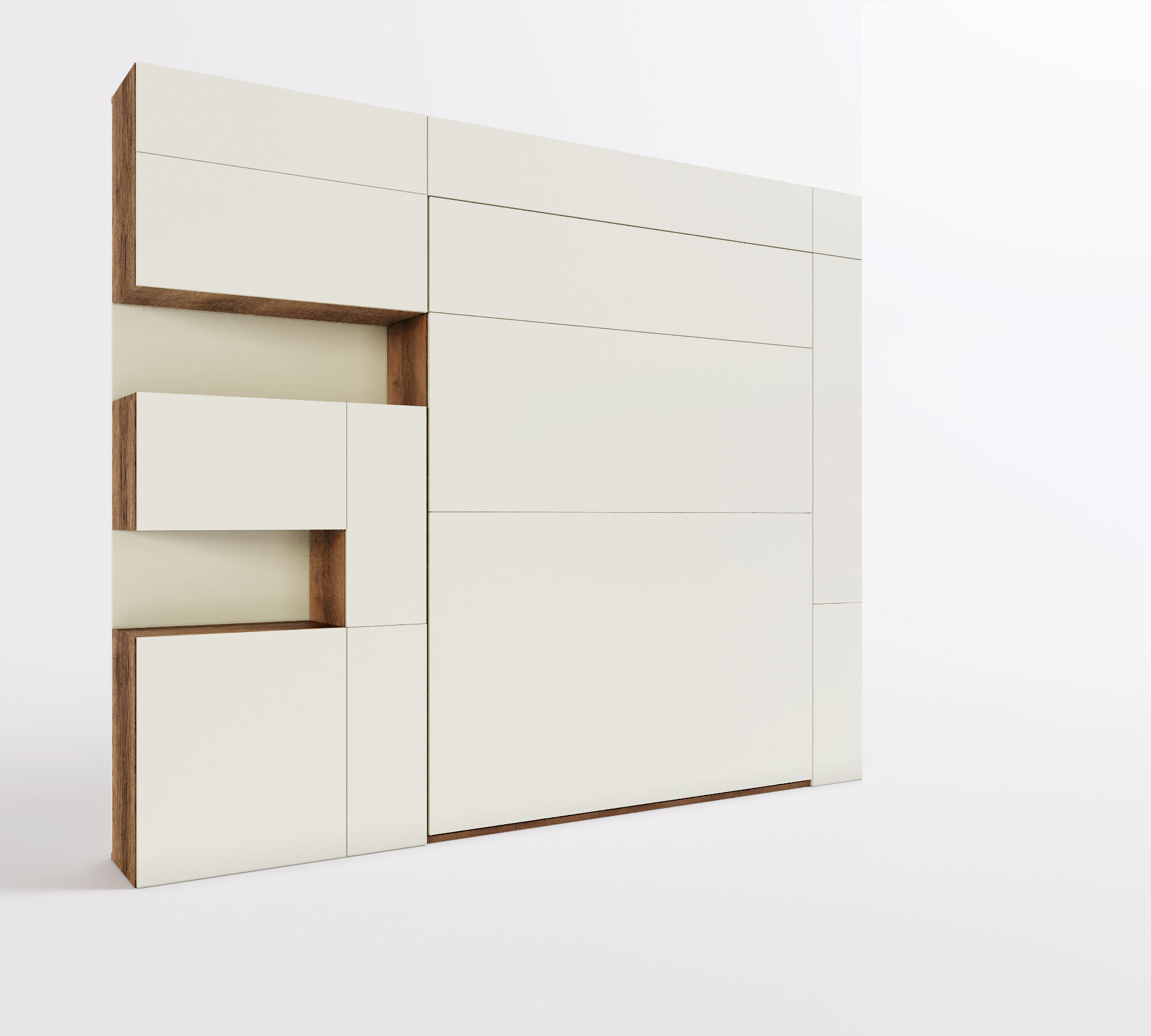 Шкаф кровать-трансформер Летто Максима 1600 исполнение 1/3 Янтарь