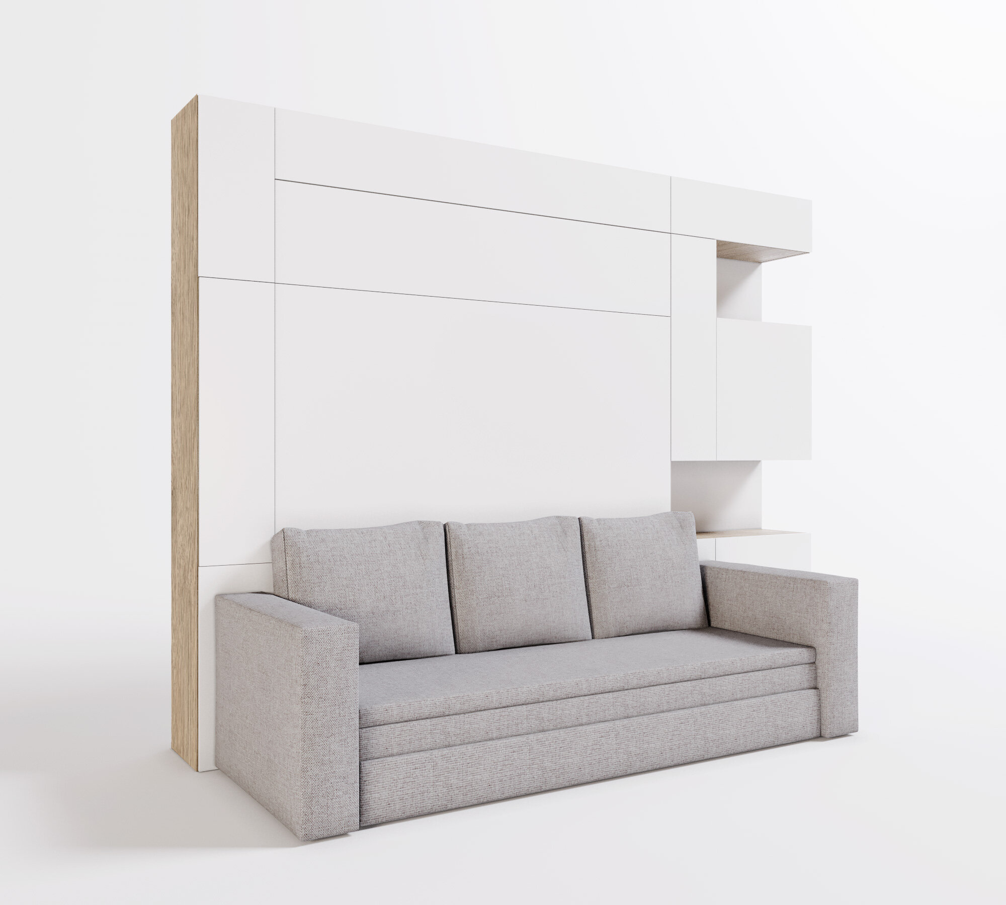 Шкаф кровать-трансформер с диваном Летто Максима Гранде 1800 исполнение 3/2 Сканд