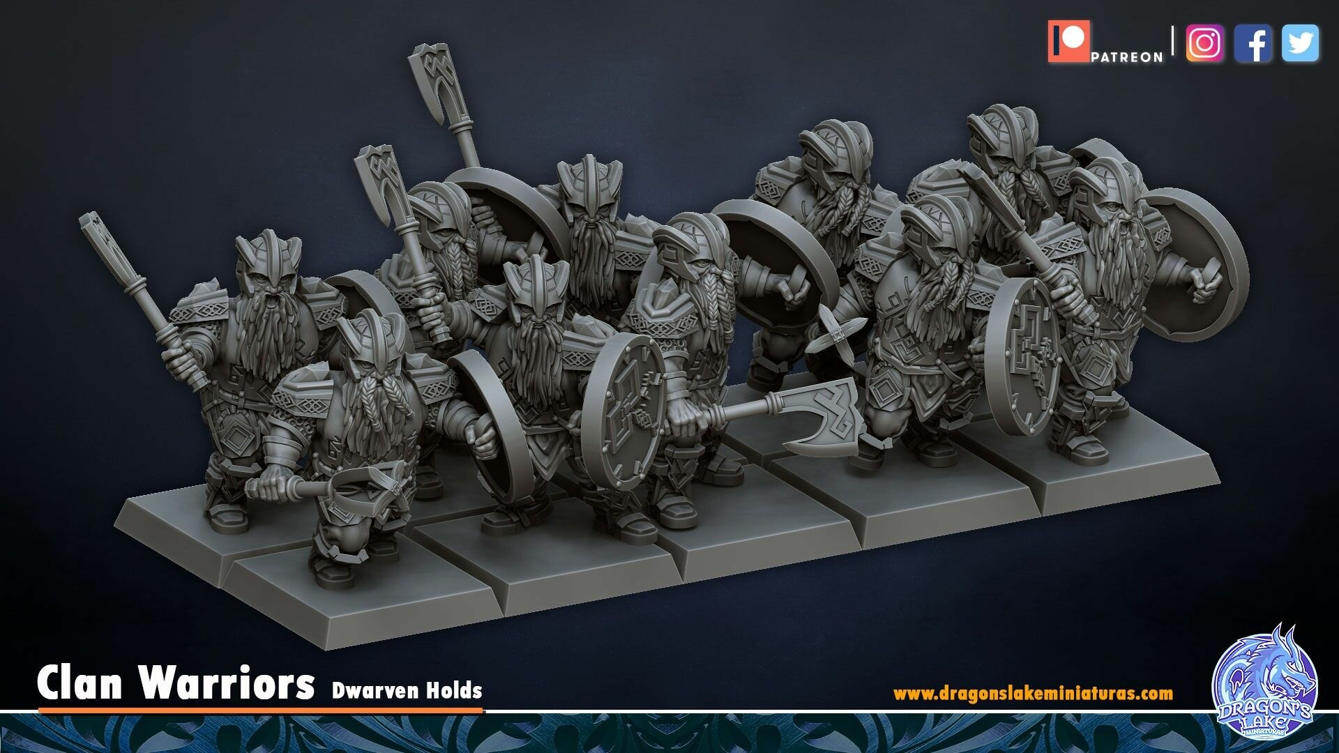 Миниатюра Warhammer Гномы Dwarf Clan Warriors