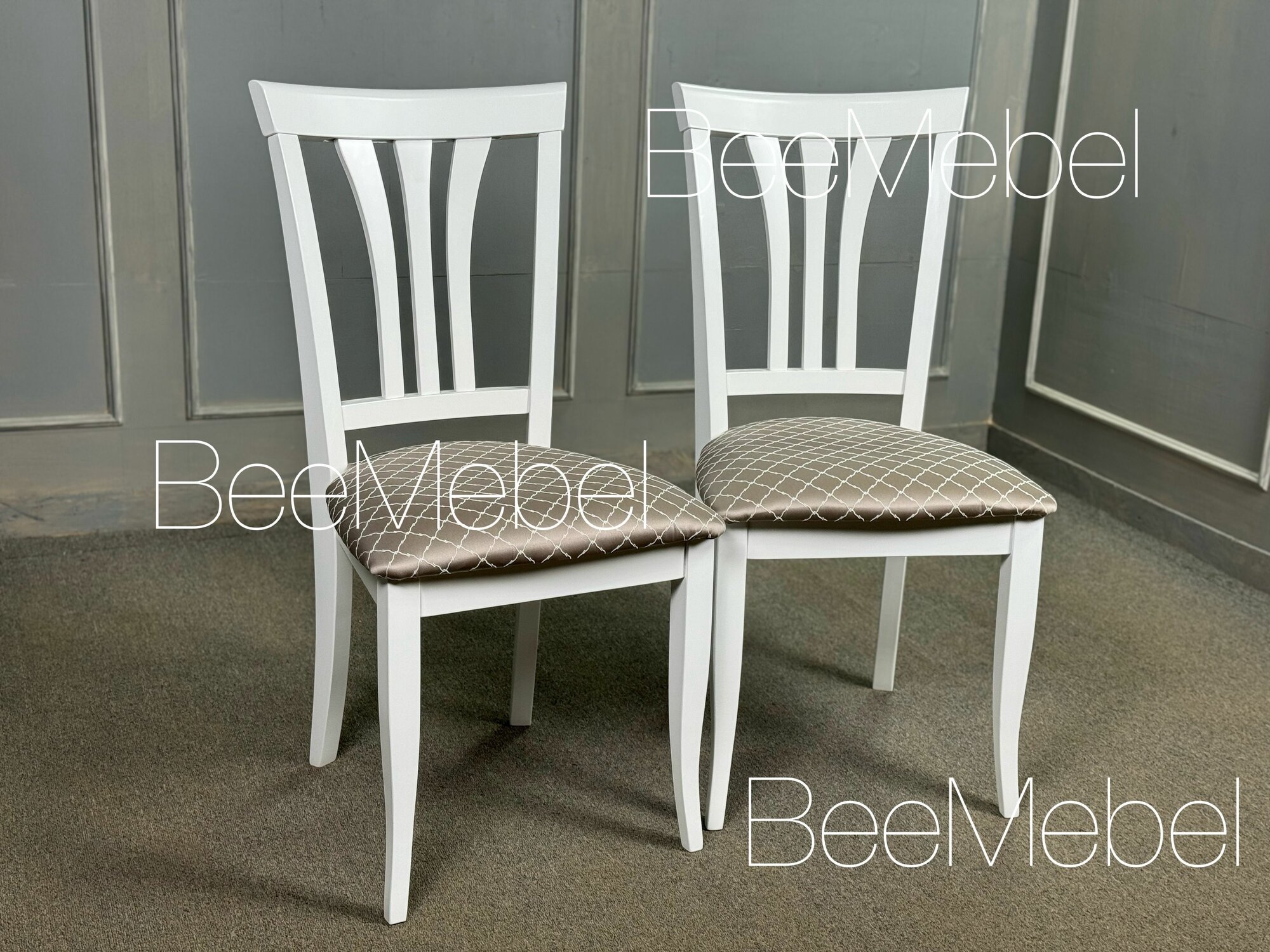 Стулья "Лорд", офисный стиль, массив бука, цвет бежевый/белый