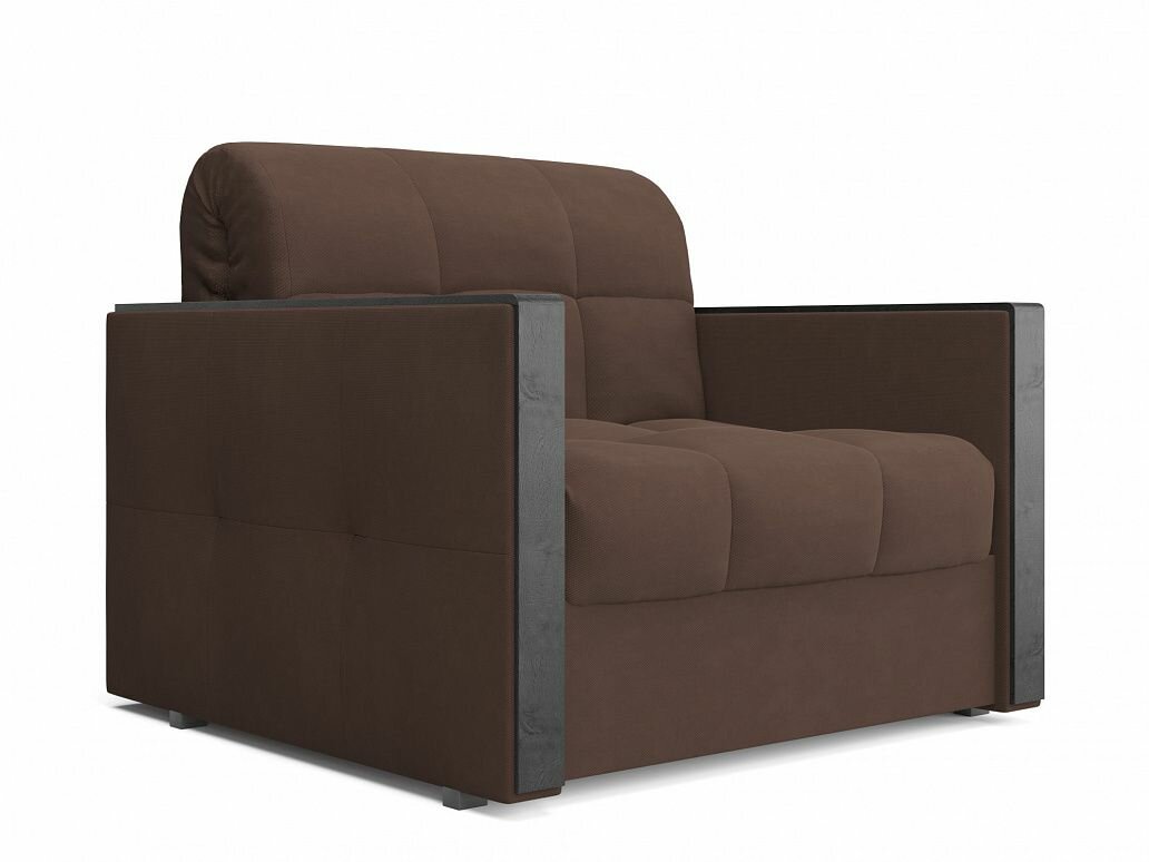 Meblevka Кресло-кровать аккордеон Лион велюр шоколадный