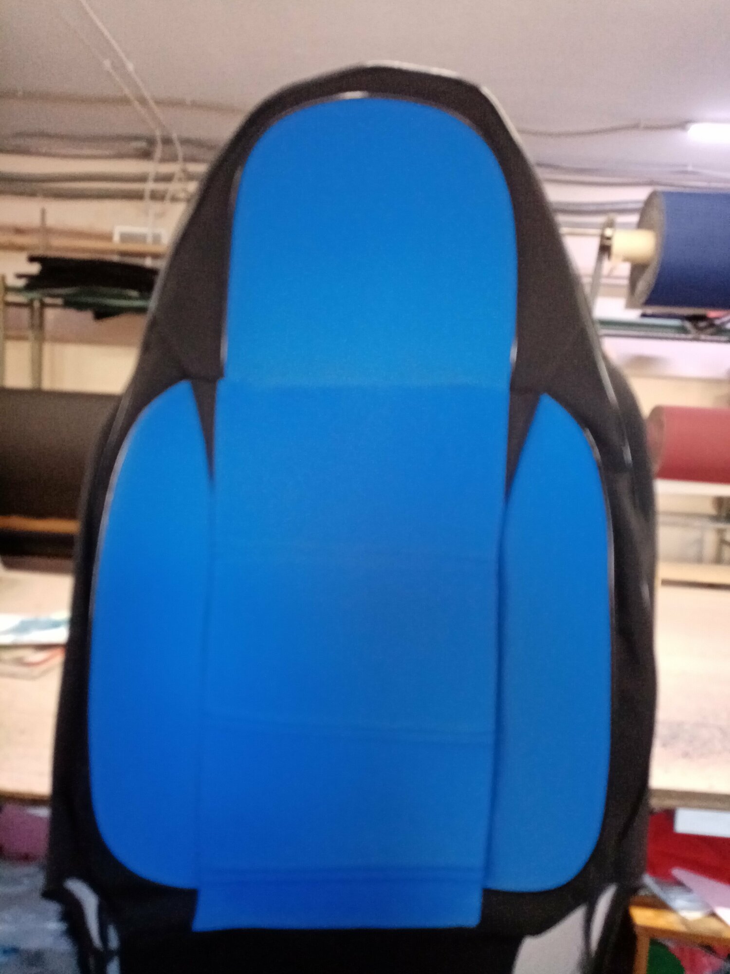 Чехлы ВАЗ Lada Largus 14-19 жаккард/велюр 5 мест боковая поддержка синие Лидер Распродажа!