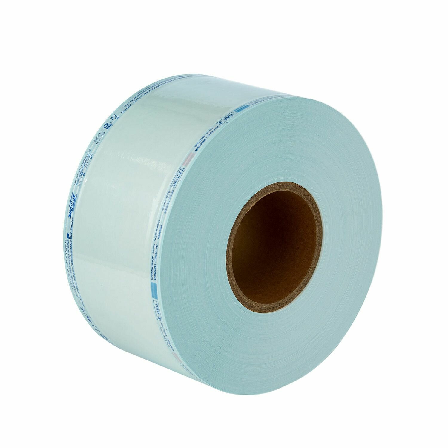 Рулон комбинированный плоский EUROTYPE 100 мм х 200 м, для паровой, газовой стерилизации