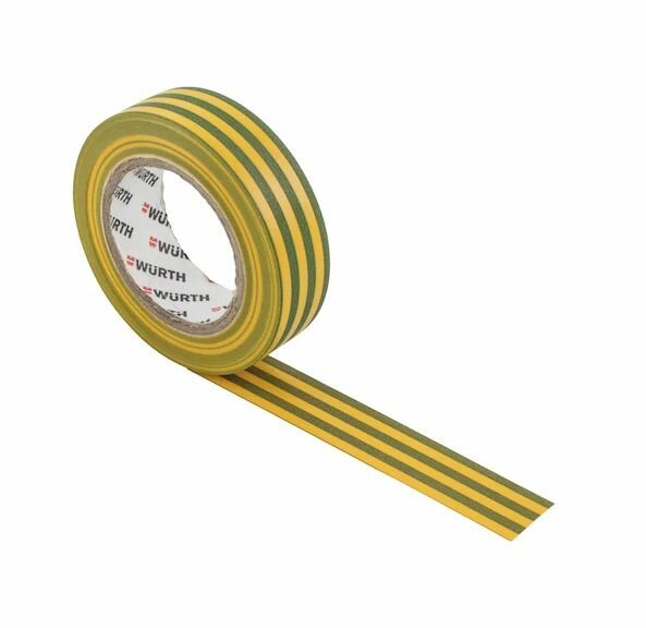 Изолента желто-зеленая Wurth 18мм х 0,1 х 10м (компл. 2шт.)