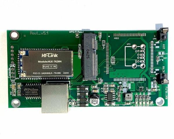 Встраиваемый роутер AXR-5P PoE, поддержка miniPCI-e 3G/4G-модемов, угловой RJ-45