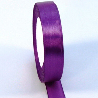 Лента атласная 25ммх23м фиолетовая