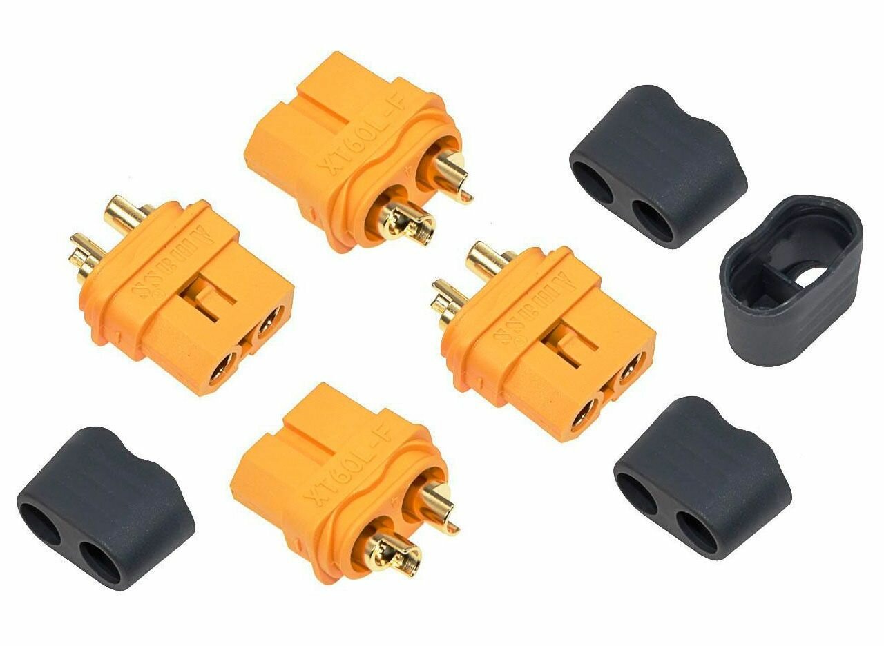 Разъемы силовые Amass XT60L-F "мама" 30A/60А 500В 4 шт.