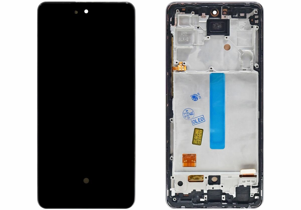 Дисплей для Samsung A52 5G (A526) в рамке OLED бюджет (вырез под камеру капля, экран 6,2 )