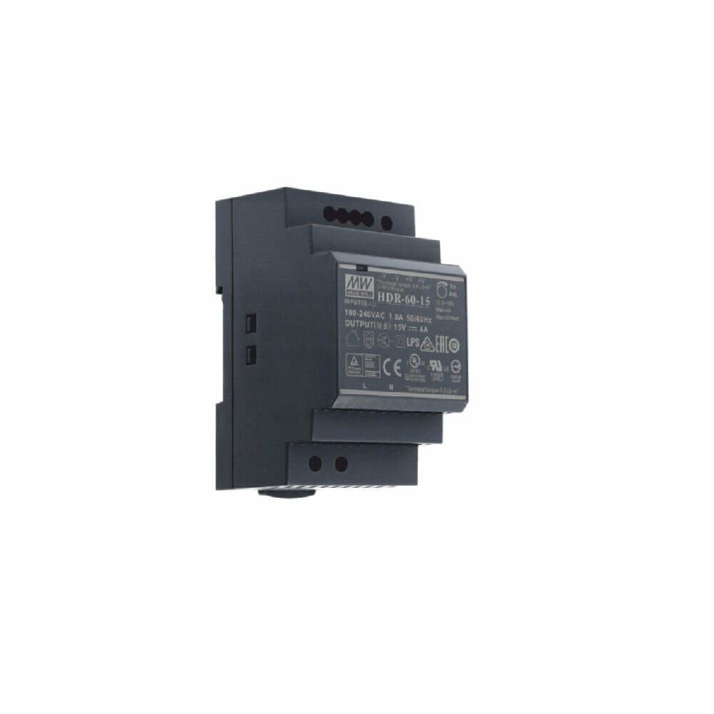 Блок питания MW HDR-60-15 15В,4А,60Вт