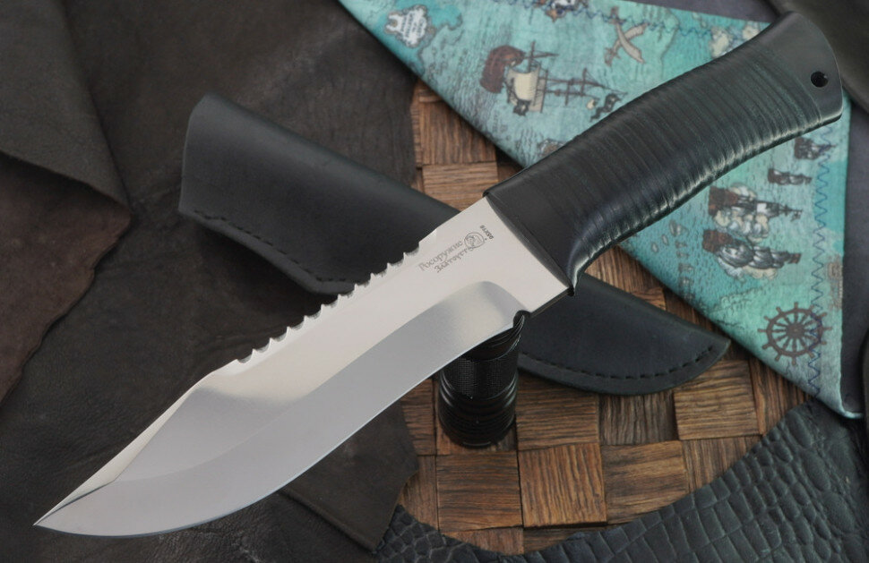 Росоружие нож Тайга-2Г, сталь 95Х18, рукоять наборная кожа/текстолит