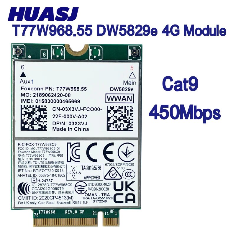 HUASJ T77W968.55 DW5829e Cat9 4G Модуль