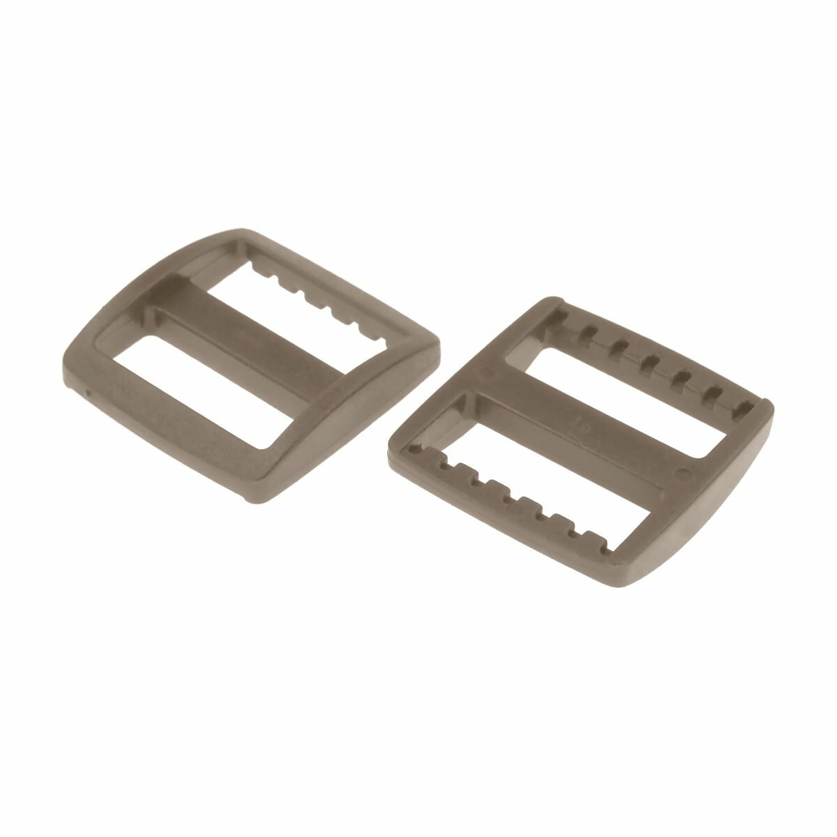 Рамка пряжка пластиковая регулировочная 25 мм для рукоделия, одежды, сумок, стропы / коричневая, 2410-1BR