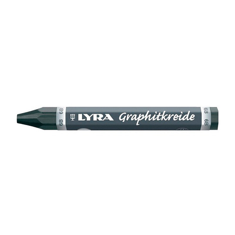 Мелок графитовый шестигранный Lyra Graphite Crayons, нерастворимый, 12 мм 6В, Германия