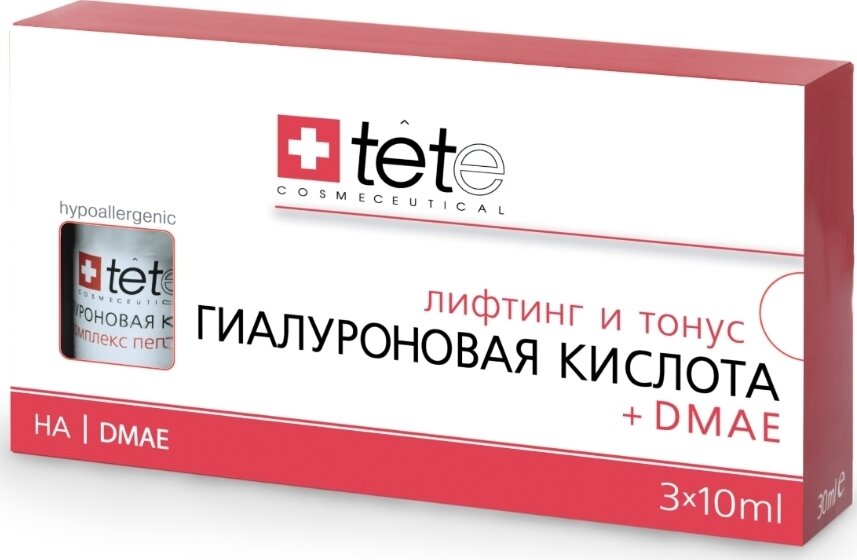 TETe Cosmeceutical Гиалуроновая кислота + дмаэ, 3*10 мл