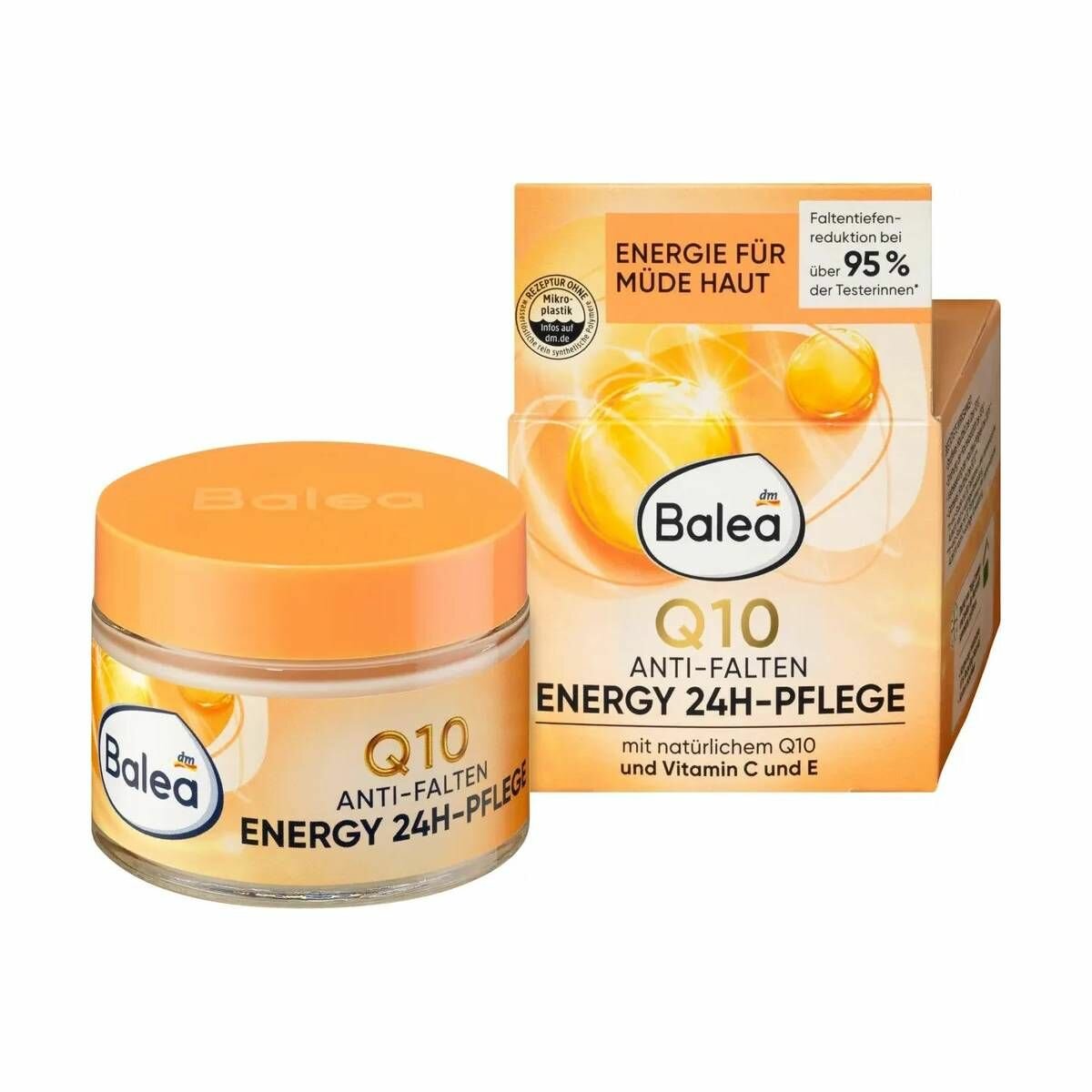 Крем для лица Balea с Q10 Энергия против морщин 24-часовой уход, 50 мл, 1 шт