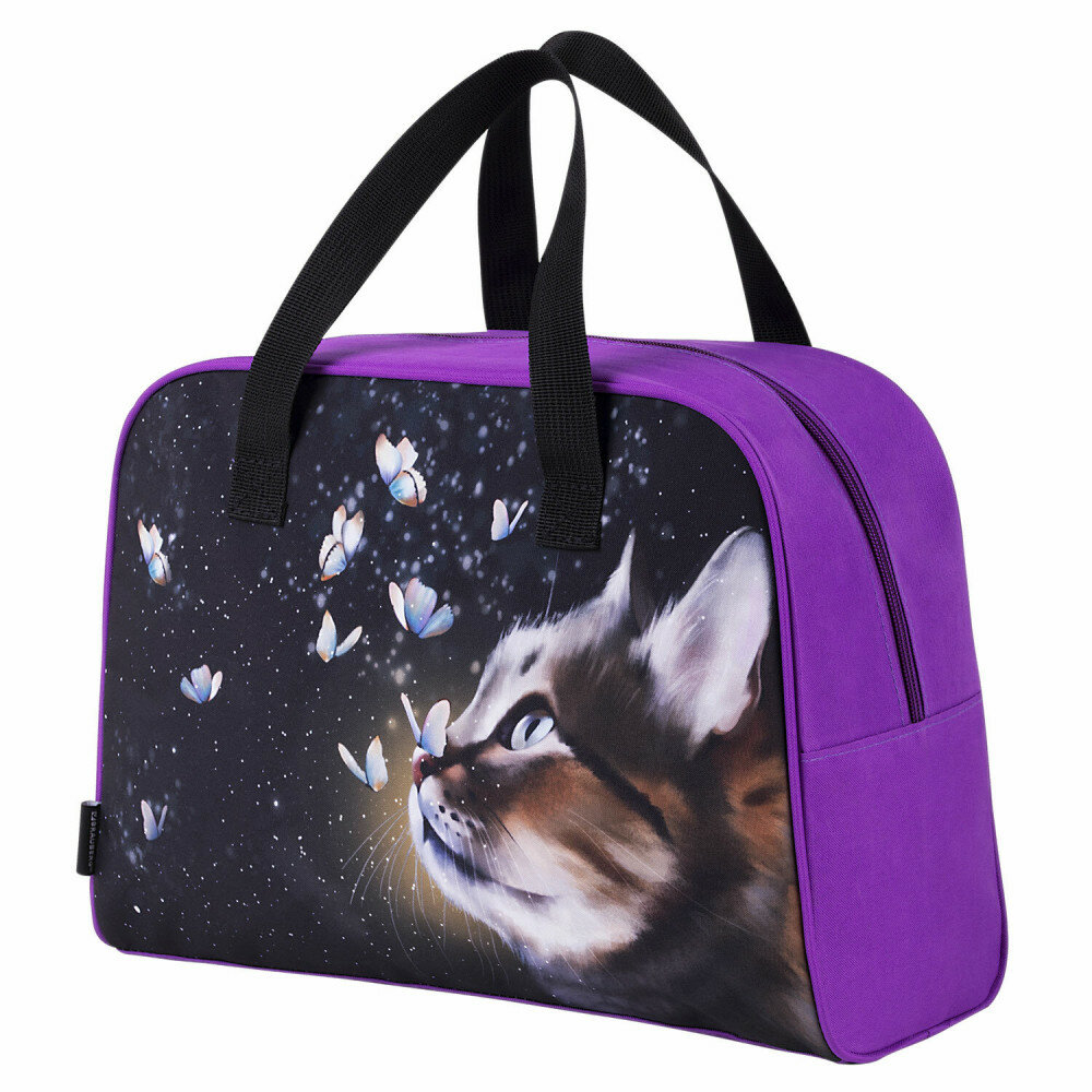 Сумка для внешкольных занятий BRAUBERG с ручками 35x25x15 см "Dream cat" 271592 1 шт