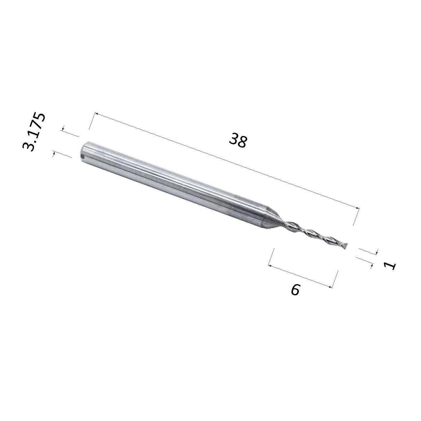Фреза DJTOL N2LX3.106 спиральная двухзаходная стружка вверх (по дереву, композиту (АКП), пластику)
