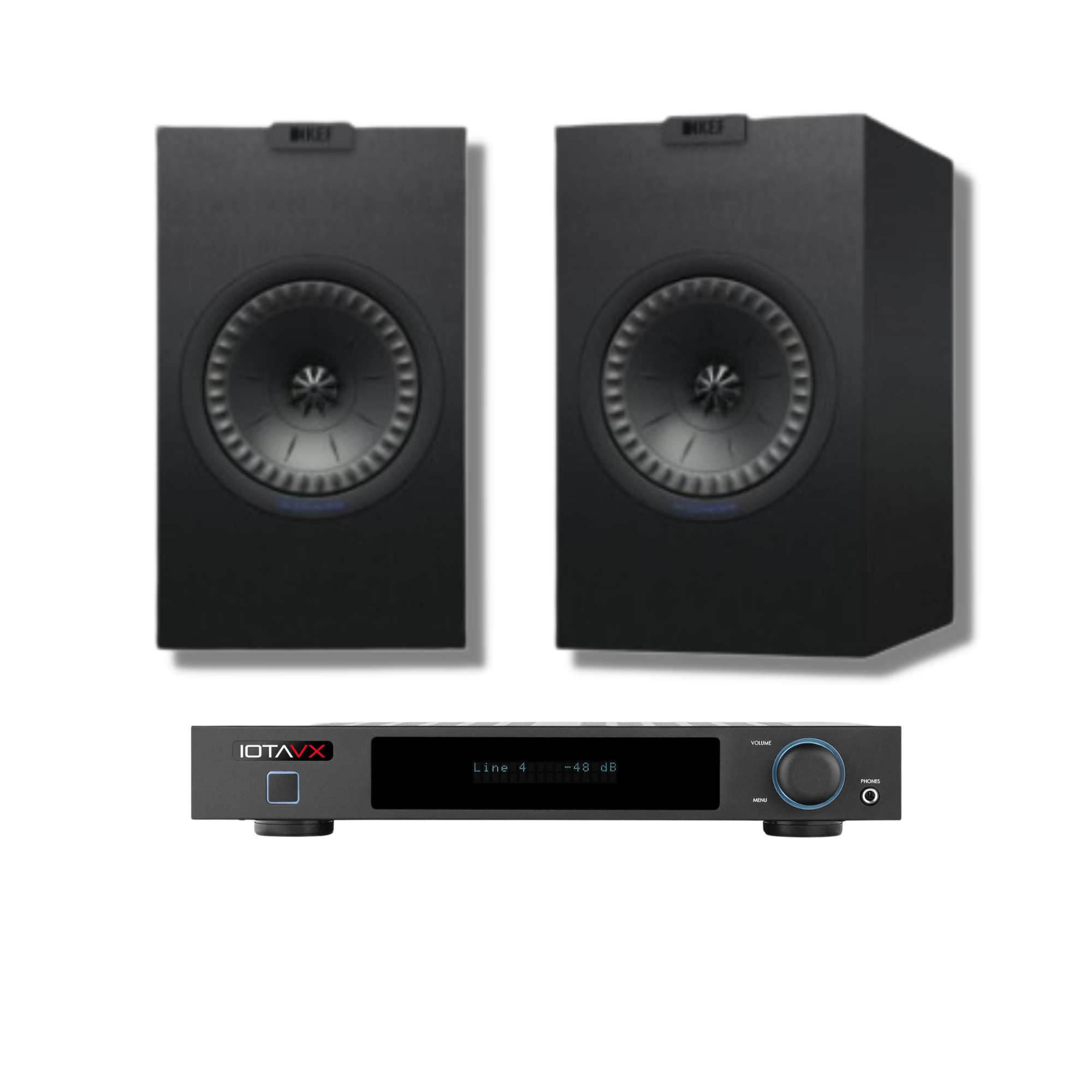 Комплект Интегральный стереоусилитель IOTAVX SA3 + Полочная акустика KEF Q350 BLACK