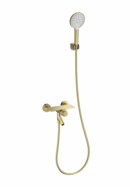 Смеситель для ванны с душем Wonzon&Woghand, Брашированное золото