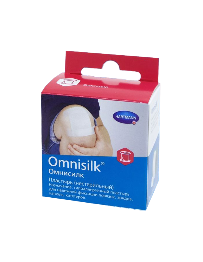 Omnisilk, пластырь гипоаллергенный шелк (белый) 1,25 см х 5 м (еврохолдер), 1 шт.