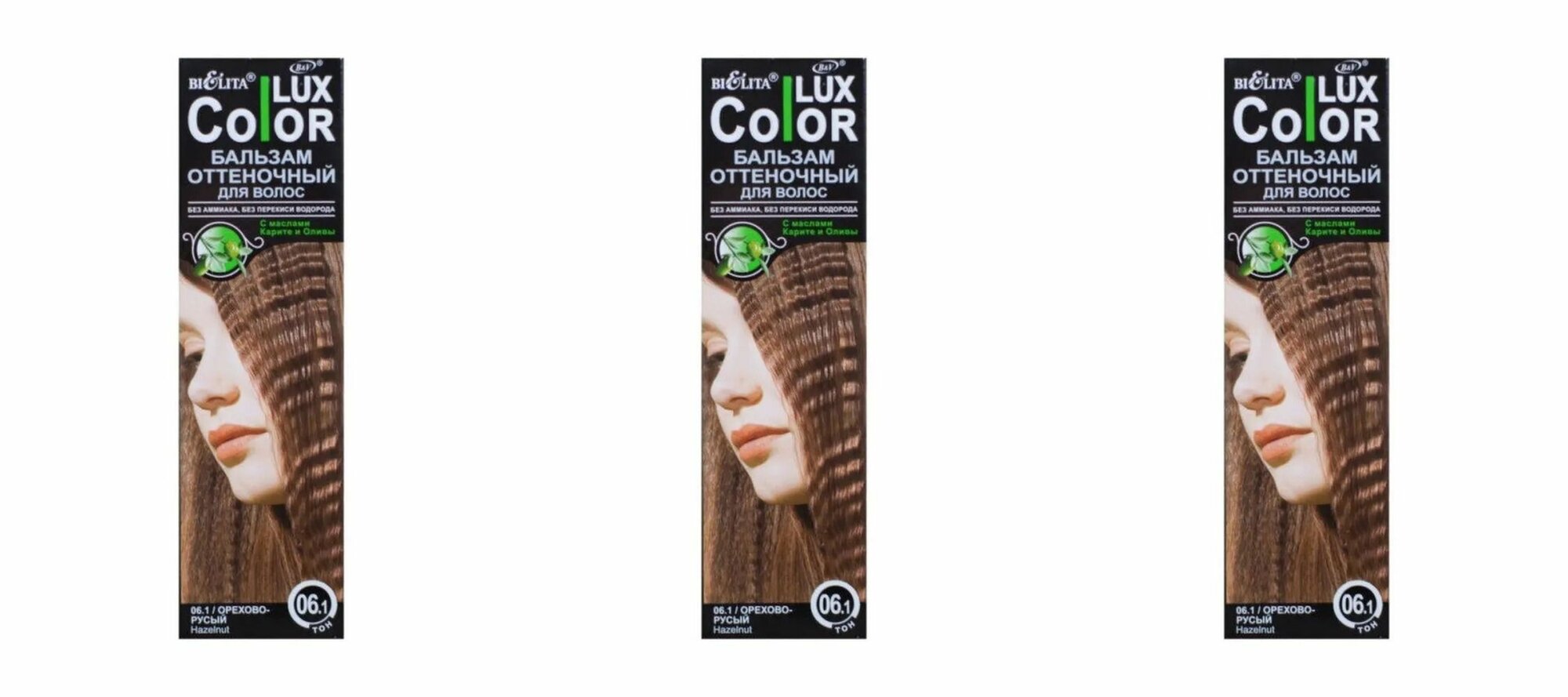 Белита COLOR LUX Бальзам оттеночный для волос тон 06.1 "орехово-русый" 100 мл,3шт