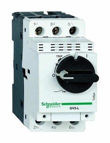 Силовой автомат для защиты двигателя Schneider Electric TeSys GV2 2.5А 3P, магнитный расцепитель GV2L07