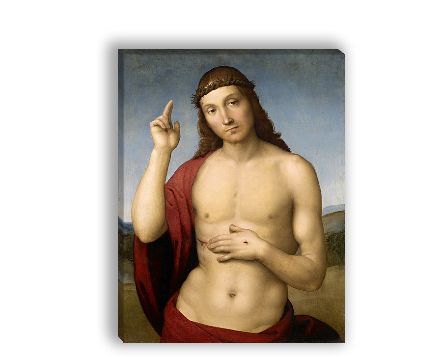 "Благословение Христа", Рафаэль, картина для интерьера (репродукция) (30х39 см / на подрамнике)