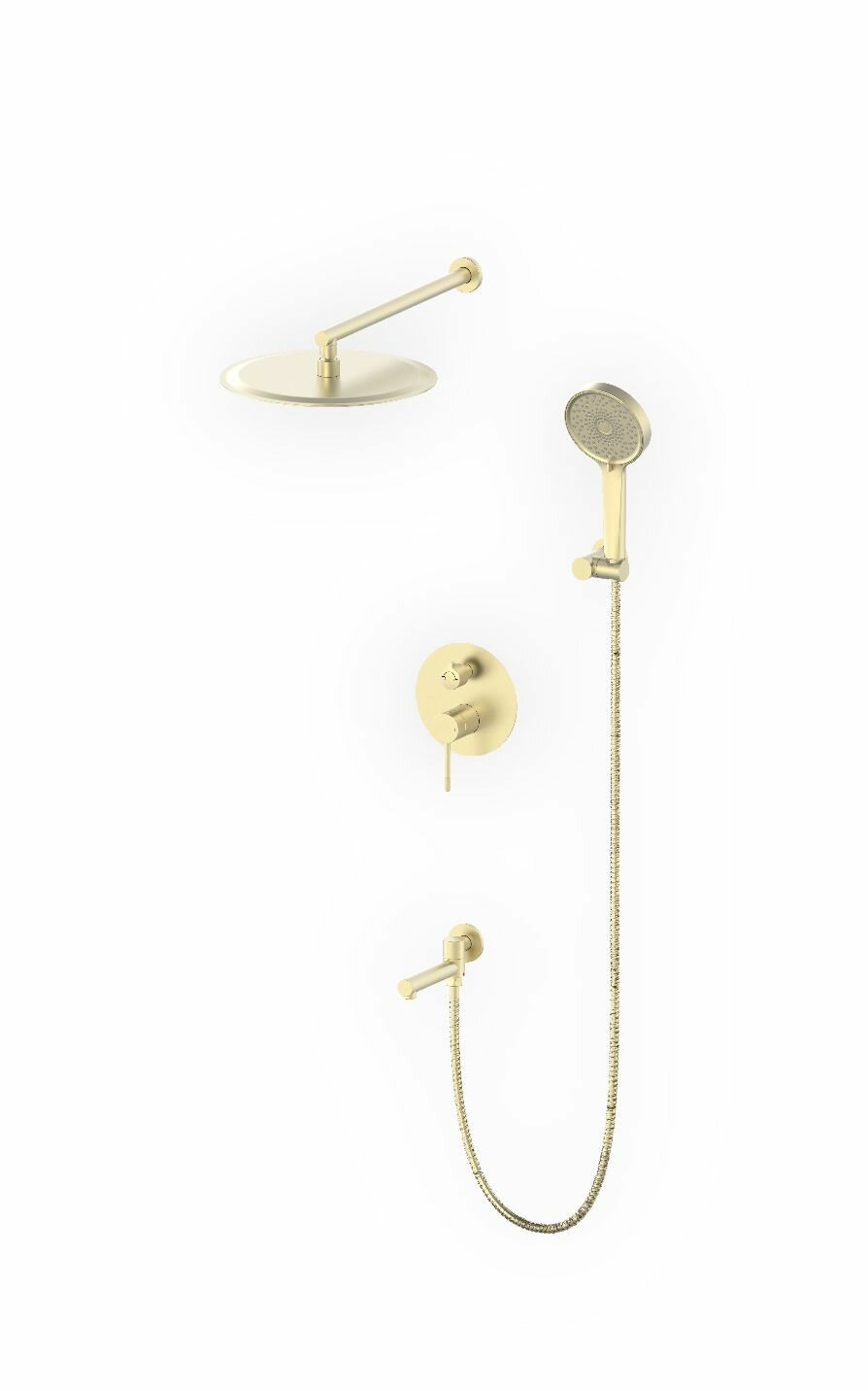 Душевая система скрытого монтажа KERN 7049 матовое золото