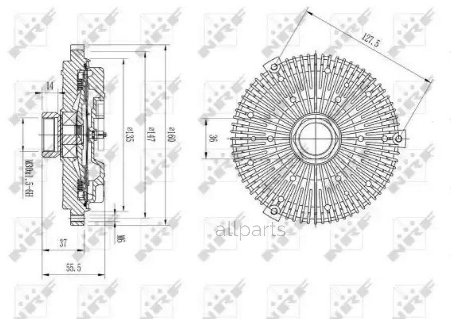 NRF 49622 Муфта вентилятора MERCEDES SL-Series 5.0 90-