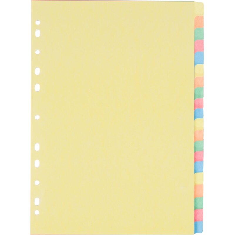 Разделитель листов Attache 1-20, цветной картон, A4 (327175)
