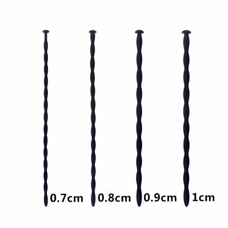 Расширитель уретральный Длинная черная силиконовая уретральная палочка Товары для взрослых.