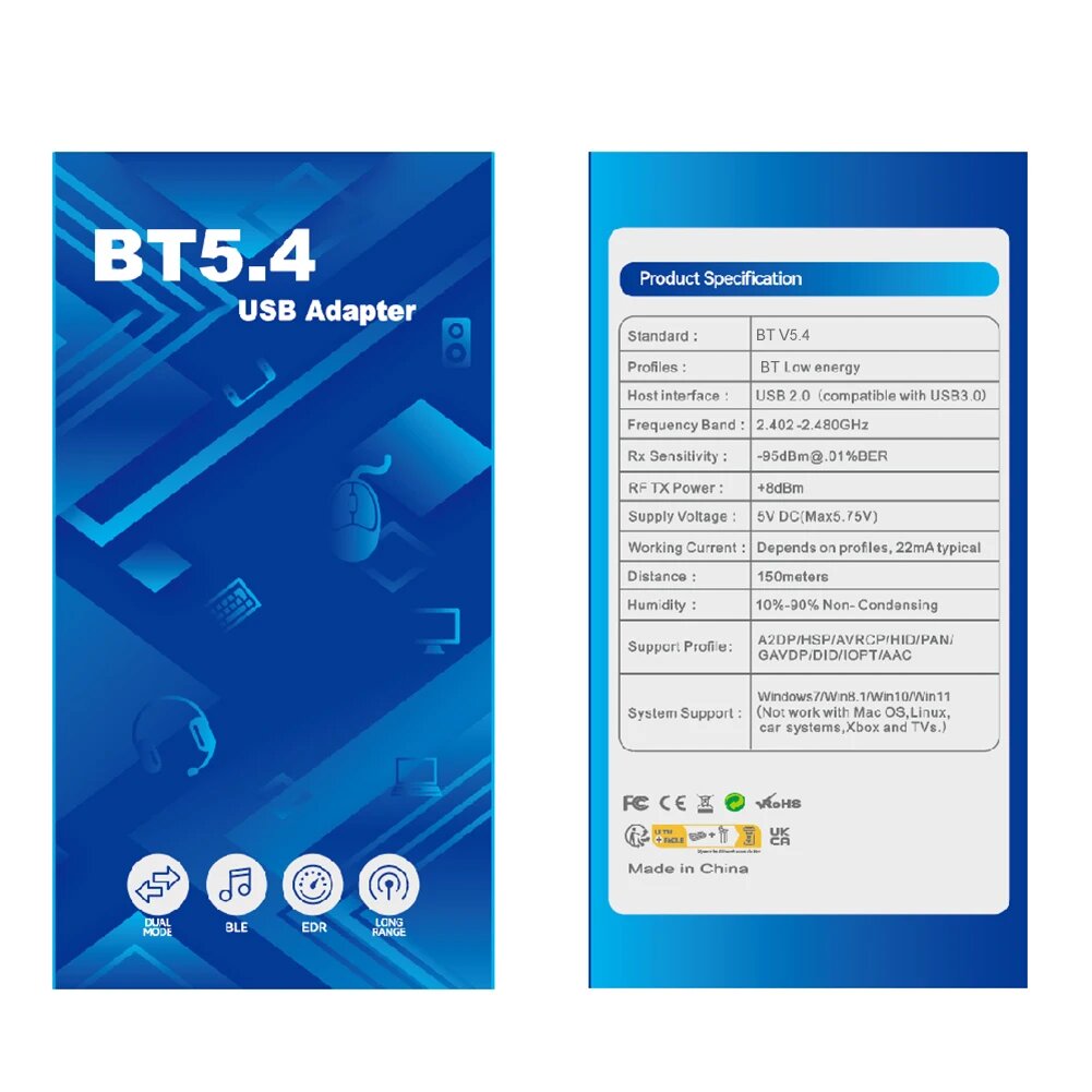 VAKIND Bluetooth адаптер 5.4 для ПК — фото 1