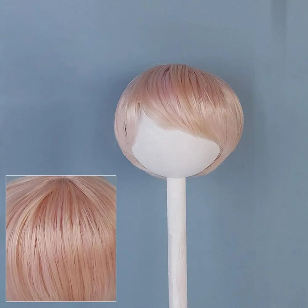 Парик для кукол 1/6 BJD/SD, розовый, короткий