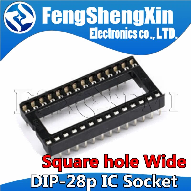 DIP-28 Socket Square hole Wide