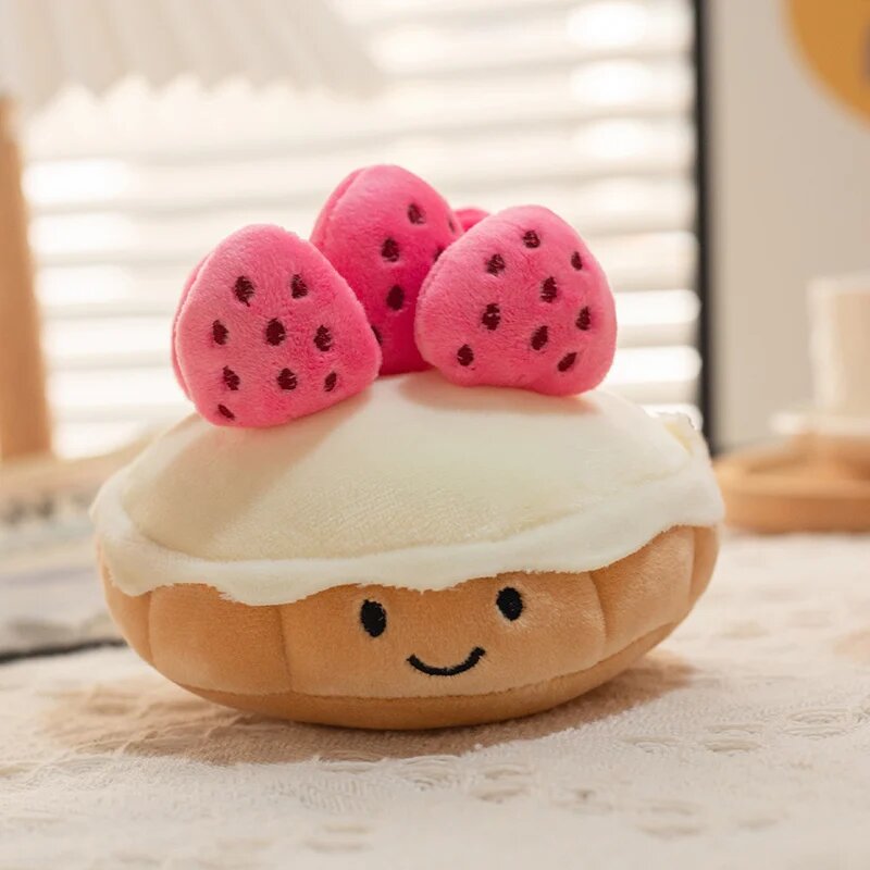 Плюшевый торт со strawberry, 10см, розовый