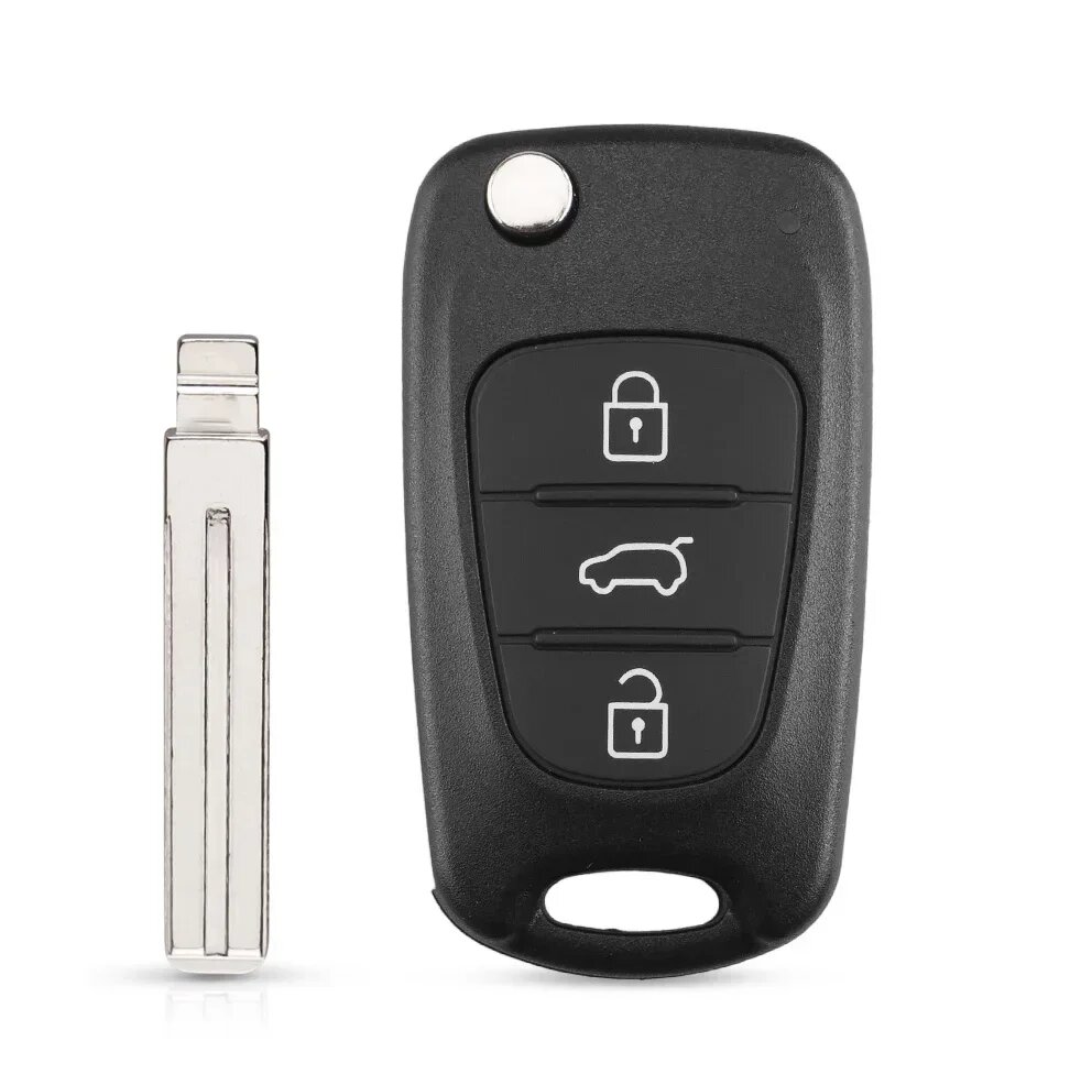 Корпус ключа для Hyundai Kia, 3 кнопки, Model 3, черный