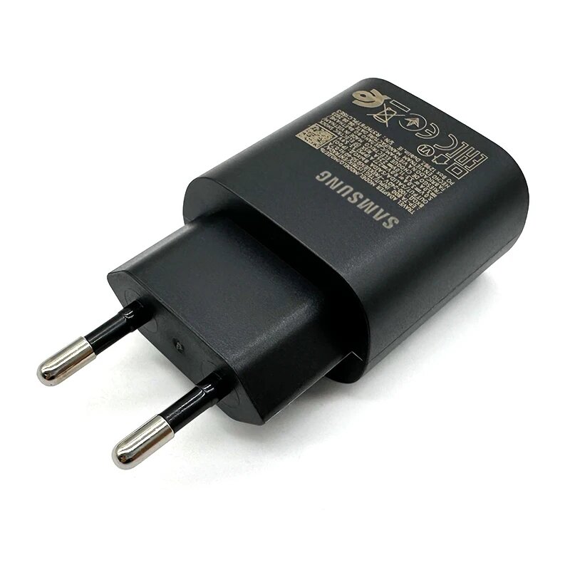 Супер быстрое зарядное устройство Samsung S23 USB Type C PD 25 Вт, адаптер питания Black EU Adapter