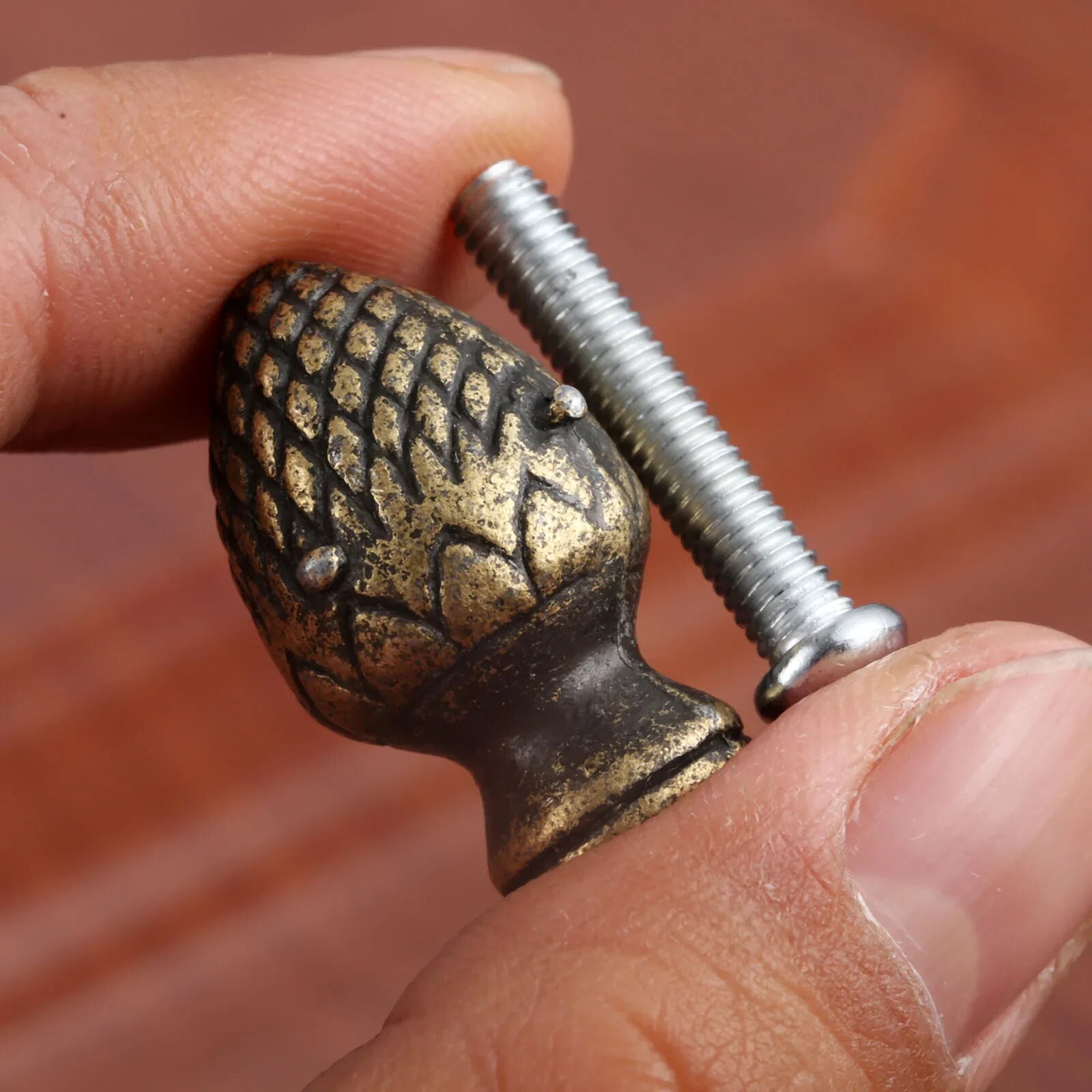 2 шт./компл, ручки с клубникой, античная бронза, ручки из сплава с винтами, винтажная мебель, дверной шкаф, ящик для кухни, 25*15 мм